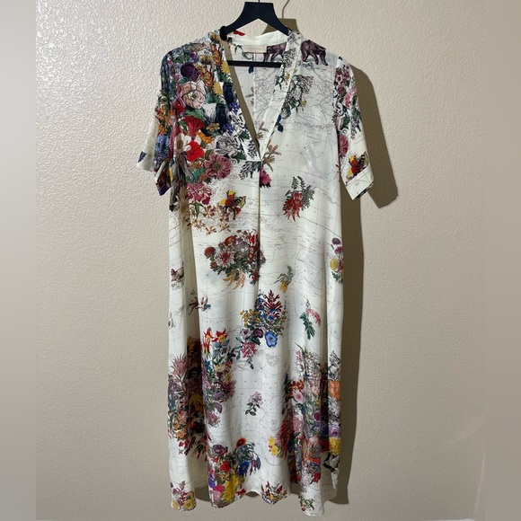 Momonì | Dresses | Momoni Elegant Silk Floral Maxi Dress | Poshmark